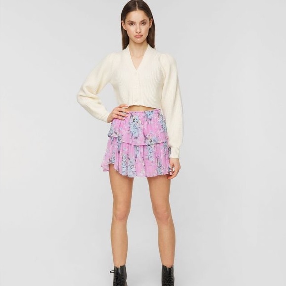 LoveShackFancy | Skirts | Loveshackfancy Ruffle Mini Skier In Neon ...